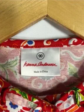 Hanna Andersson | Dresses | Hanna Andersson Size 9 3t Red Floral Print ...